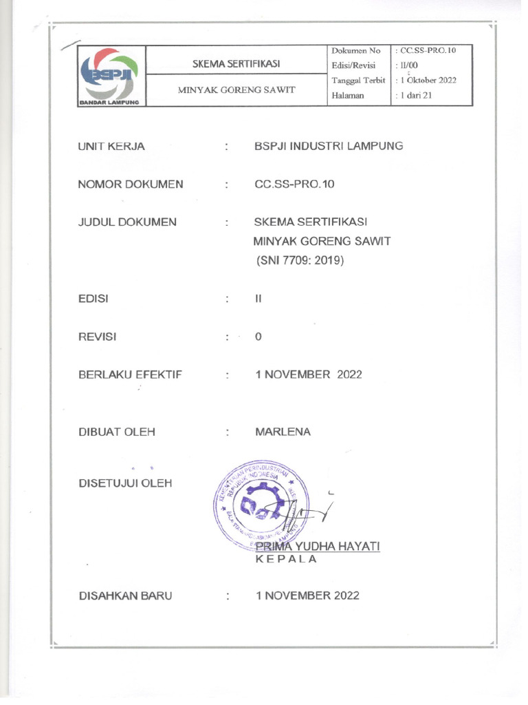 10 Skema Minyak Goreng Sawit 1 Oktober 2022 | PDF