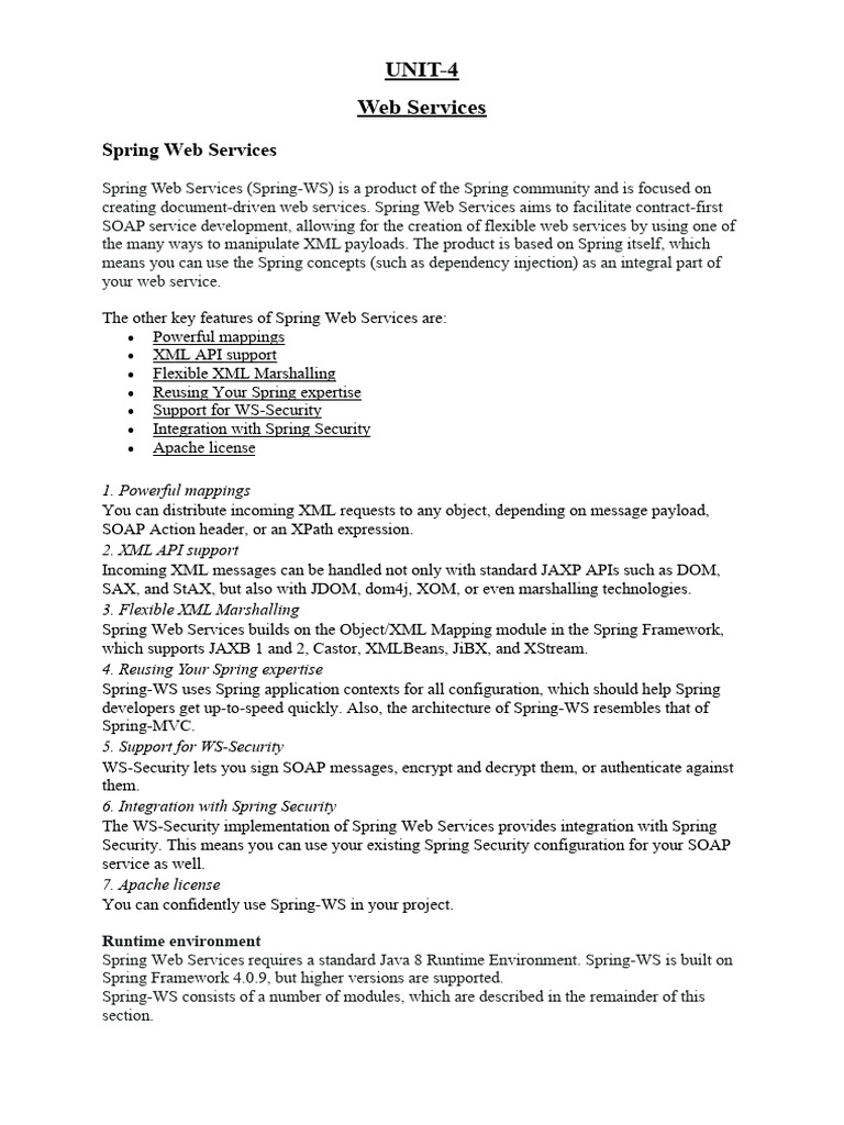 Unit 4 Pdf Soap Web Service