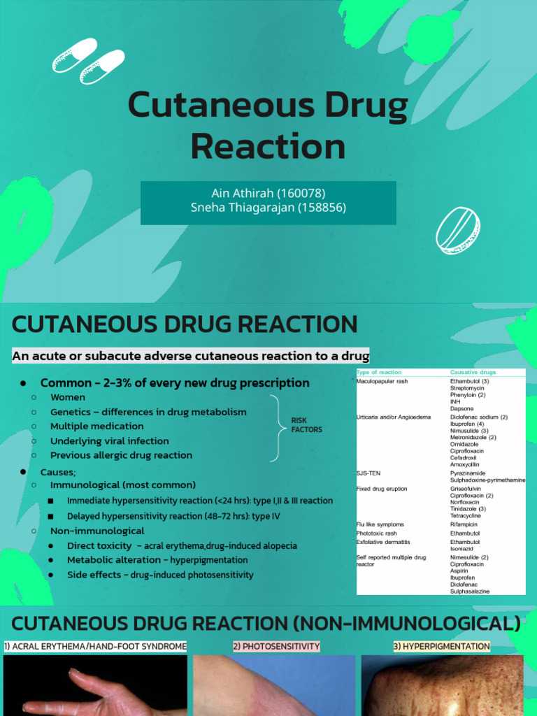 Cutaneous Drug Reaction | PDF | Medicine | Immunology