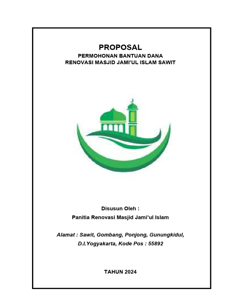 Proposal Rehab Masjid 2024 | PDF