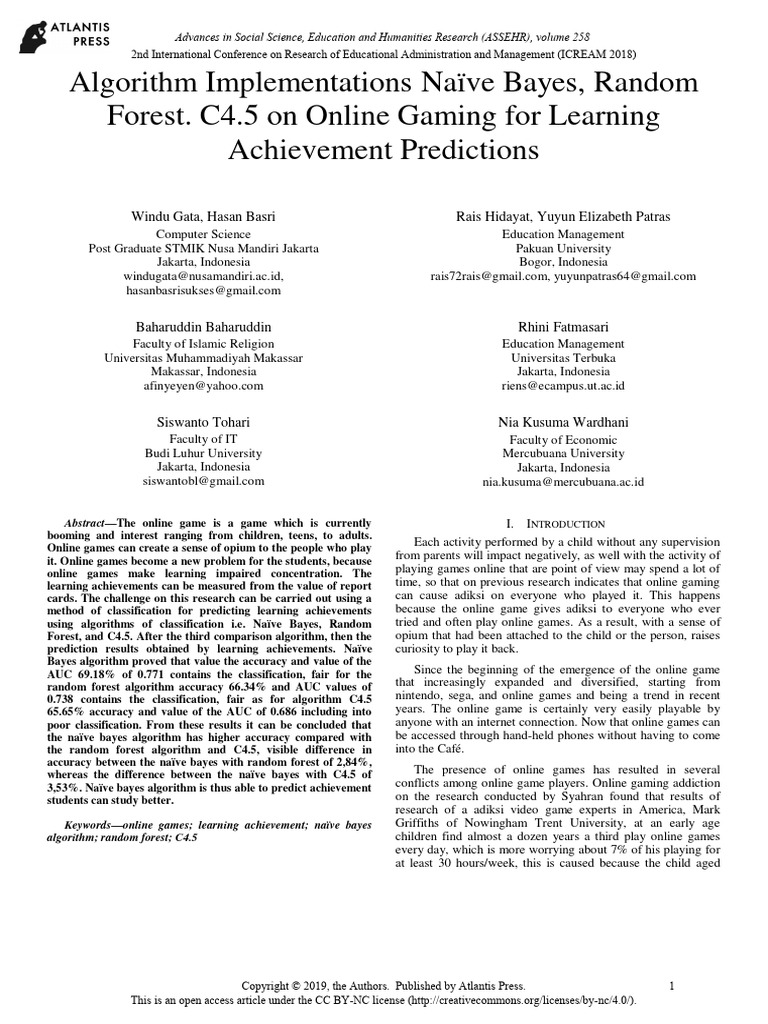 Algorithm Implementations Naïve Bayes, Random | Download Free PDF | Receiver Operating ...