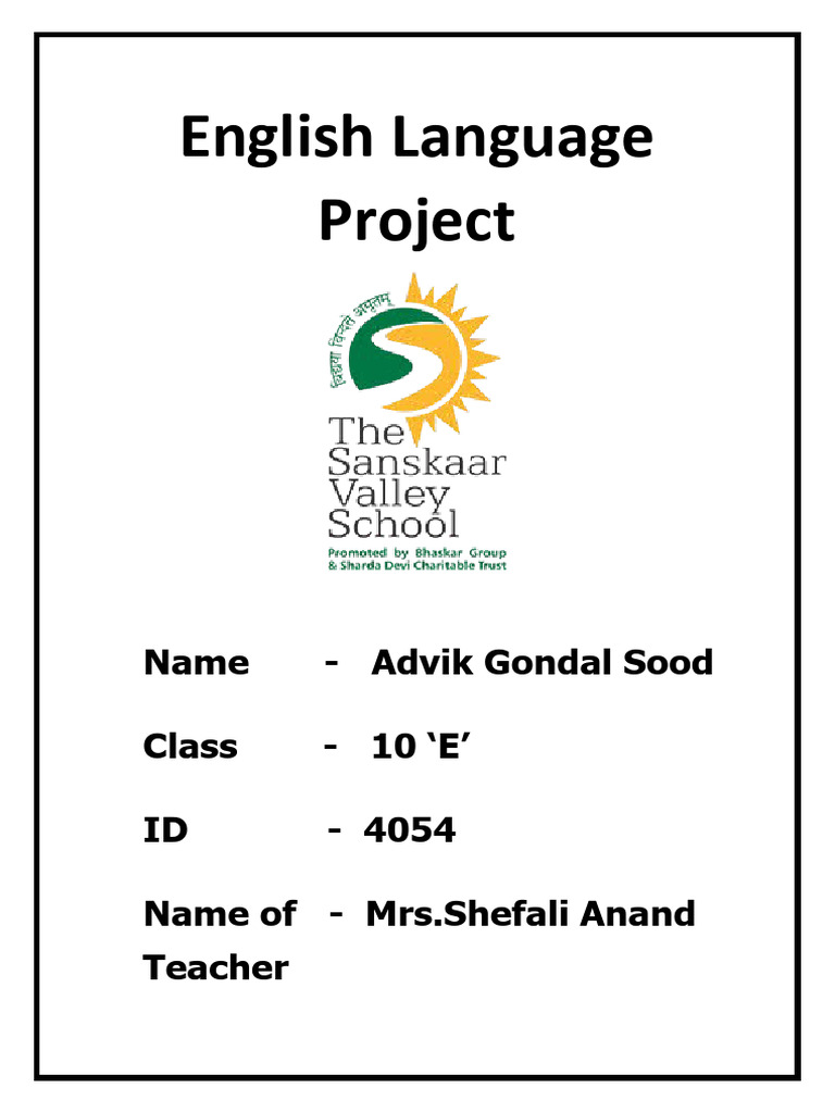 English Language Project | Download Free PDF | Cricket | Sports