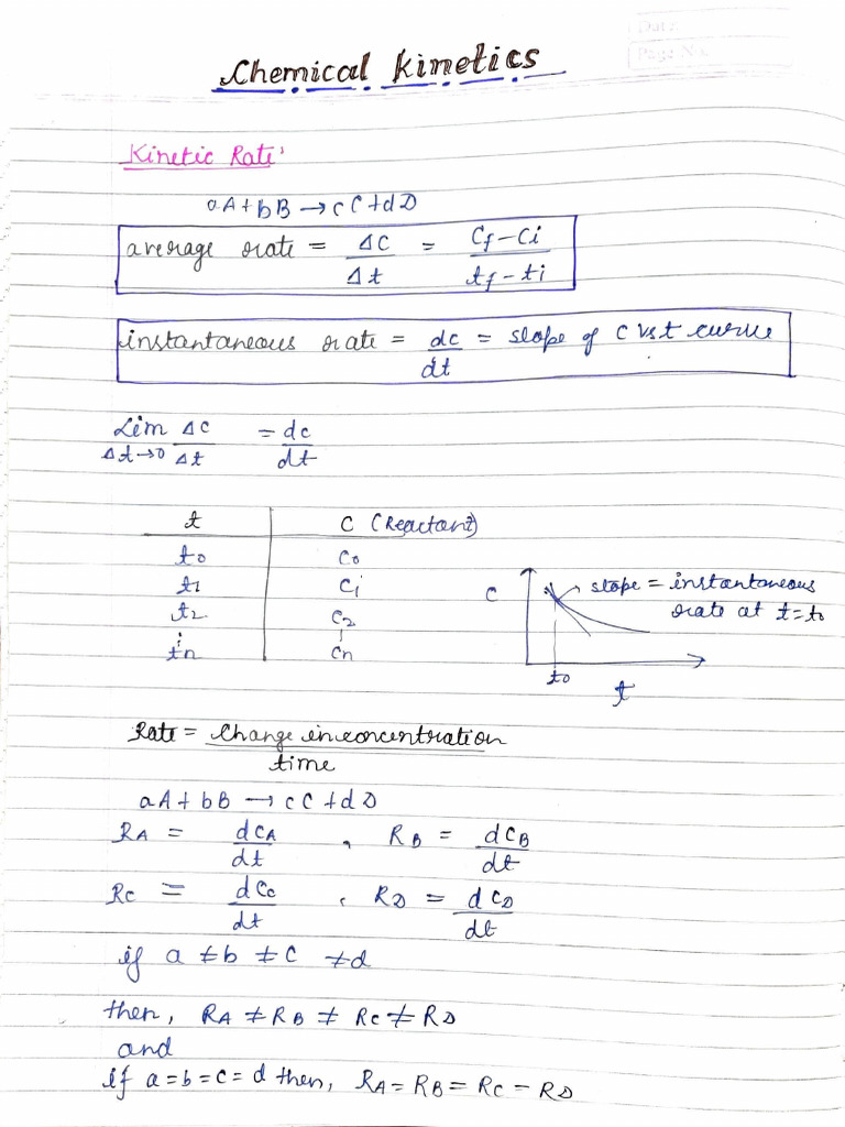 Chemical Kinetics | PDF