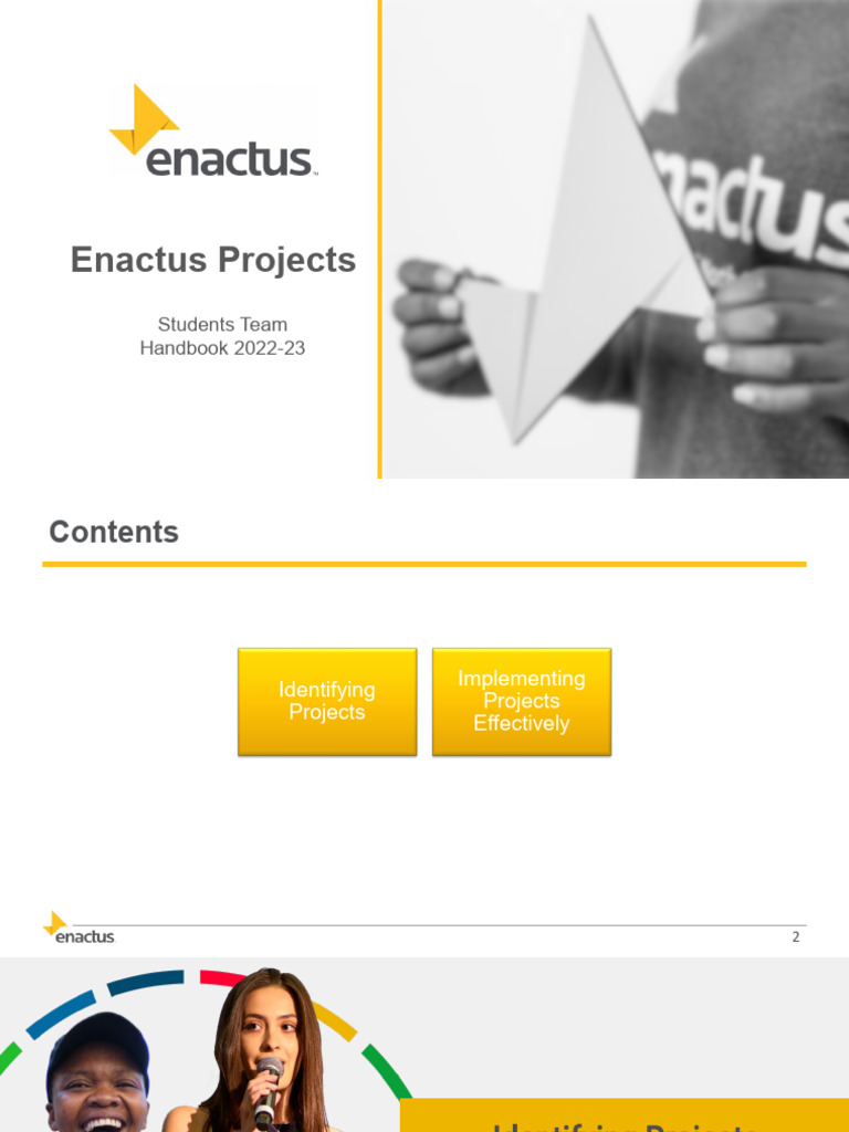 Handbook 2023 2.enactus Projects | PDF | Entrepreneurship | Leadership