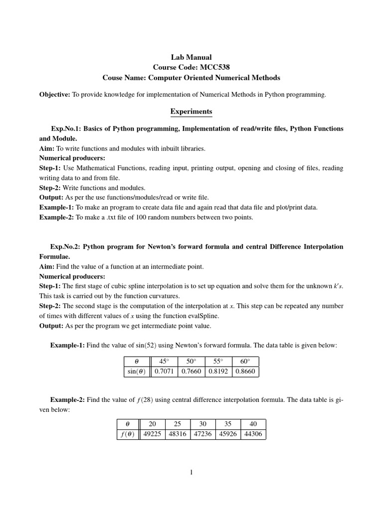 Computer Oriented Numerical Methods | PDF | Equations | Differential Equations