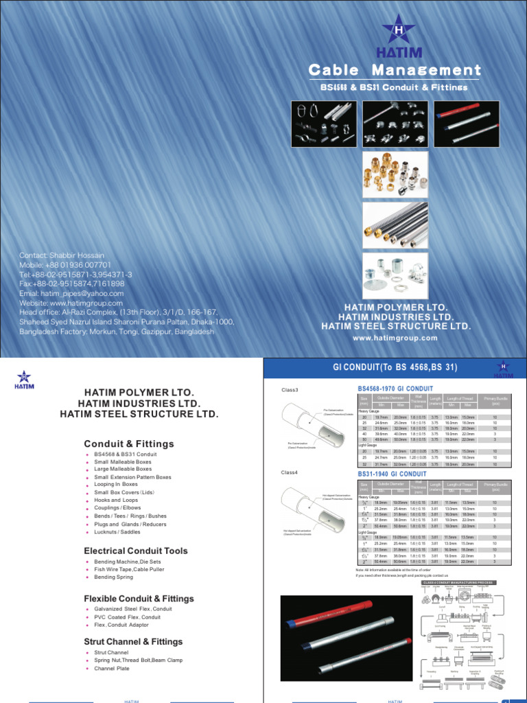 Hatim Gi Conduit Pipe & Accessories | PDF | Pipe (Fluid Conveyance) | Screw