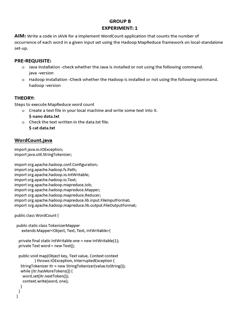 DSBDA GRP B Print | PDF | Apache Hadoop | Map Reduce