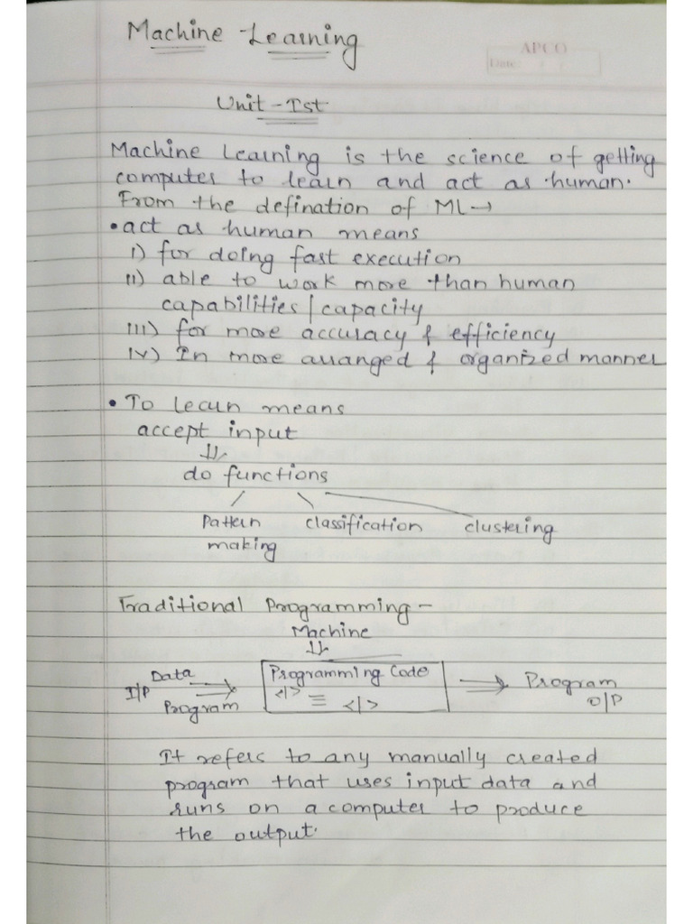 ML Notes | PDF