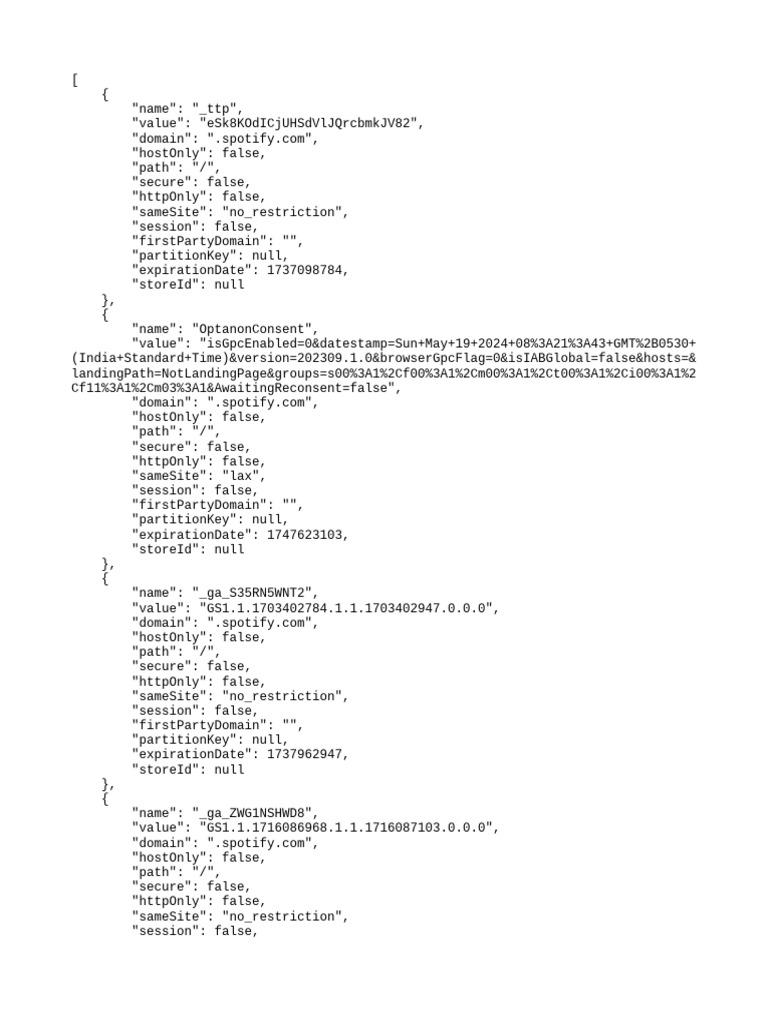 spotify | PDF | Http Cookie | Sql