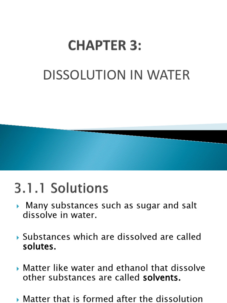 Science Book 1 Chapter 3 | PDF | Solubility | Crystallization