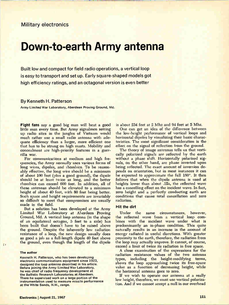 Army Loop - Patterson | PDF | Antenna (Radio) | Capacitor