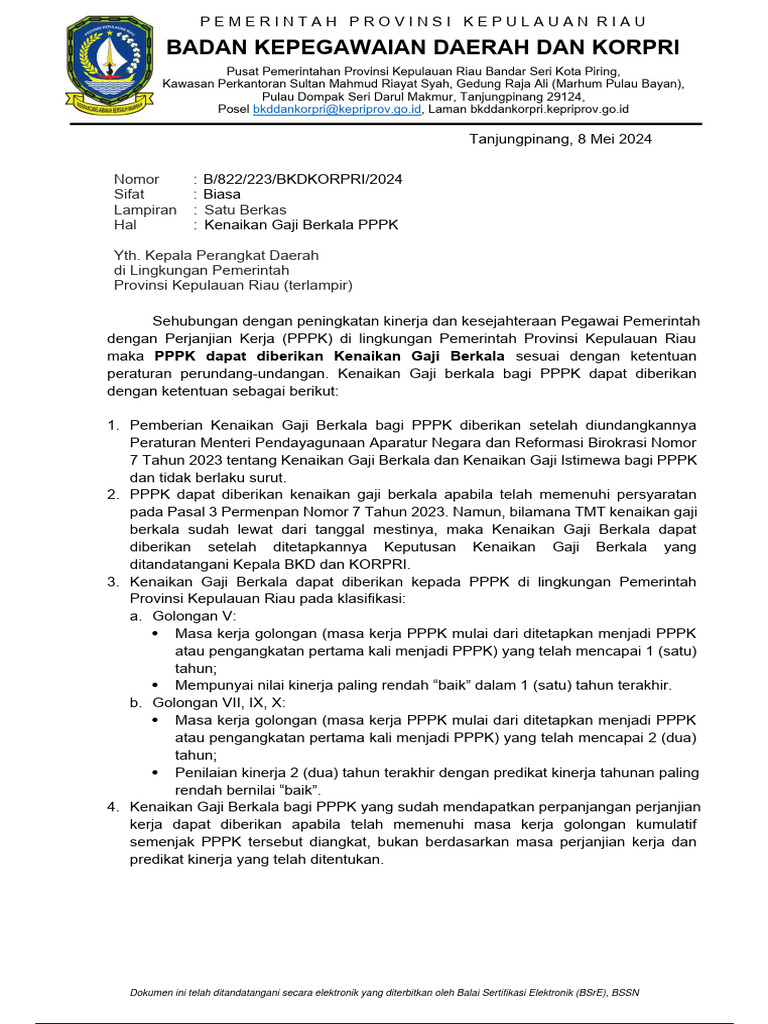 Surat KGB PPPK | PDF