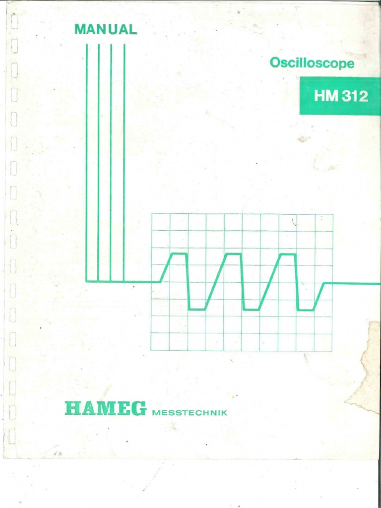 MANUEL Oscilloscope HAMEG HM312 | PDF
