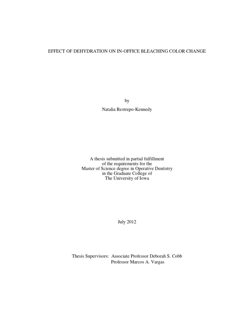 Effect of Dehydration on in-Office Bleaching Color Changes | PDF ...