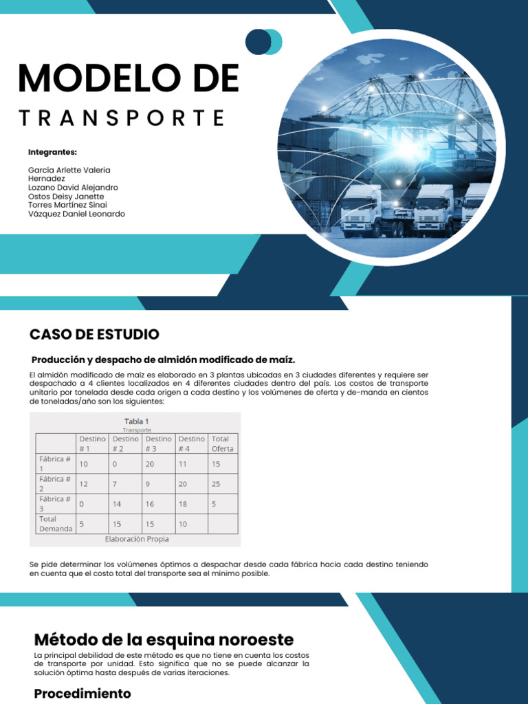 Modelo de transporte | PDF | Programación lineal