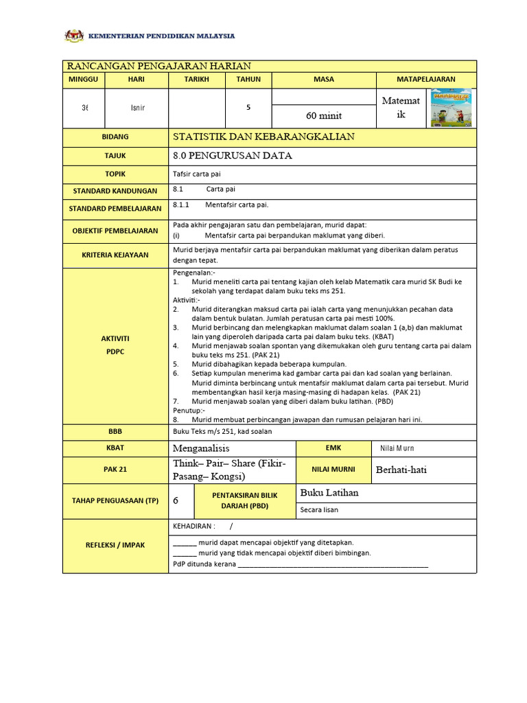 RPH MT THN 5 TAJUK 8 (m36-39) | PDF