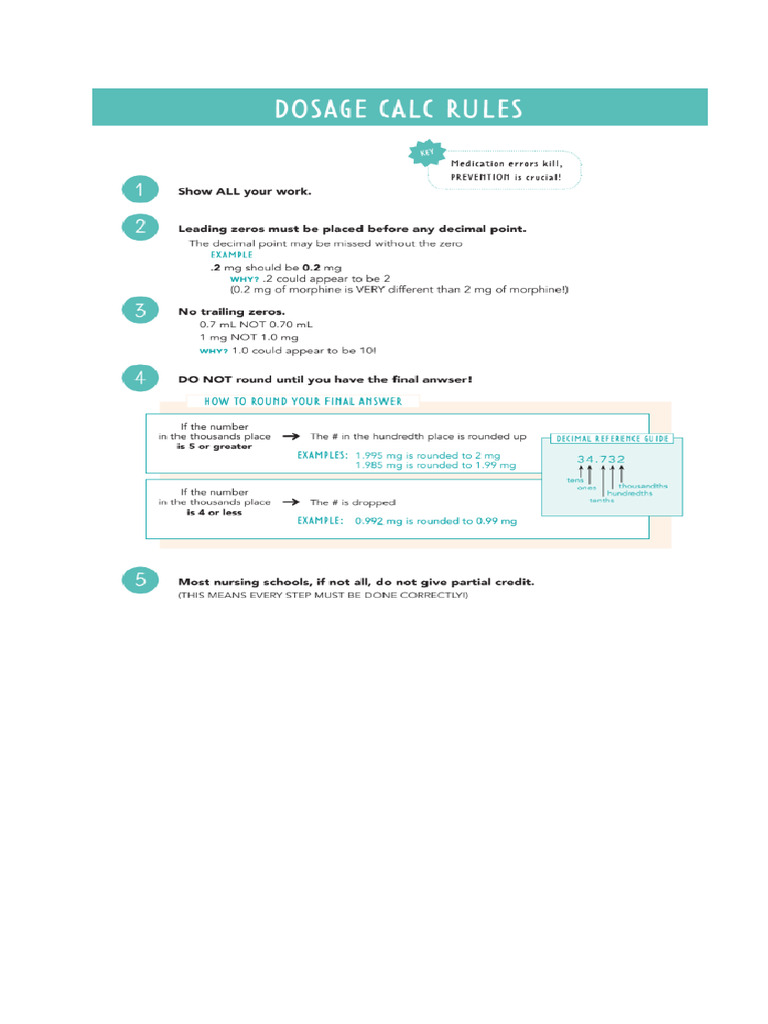Dosage Cal | PDF
