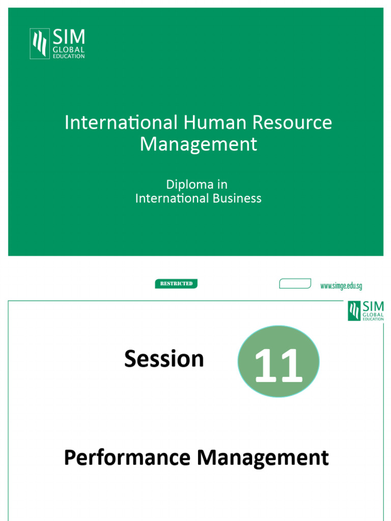 IHRM - Week 6 Session 11 | PDF | Performance Appraisal | Multinational ...