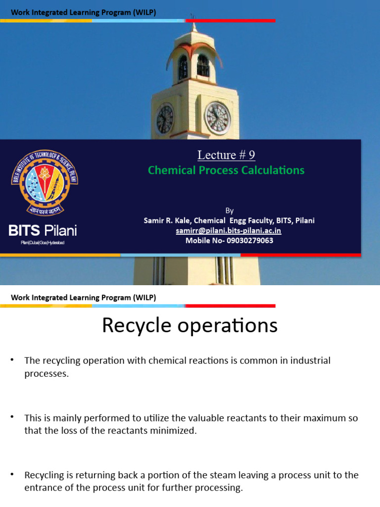 Chemical Process Calculations-Lecture 9 | PDF | Density | Gases