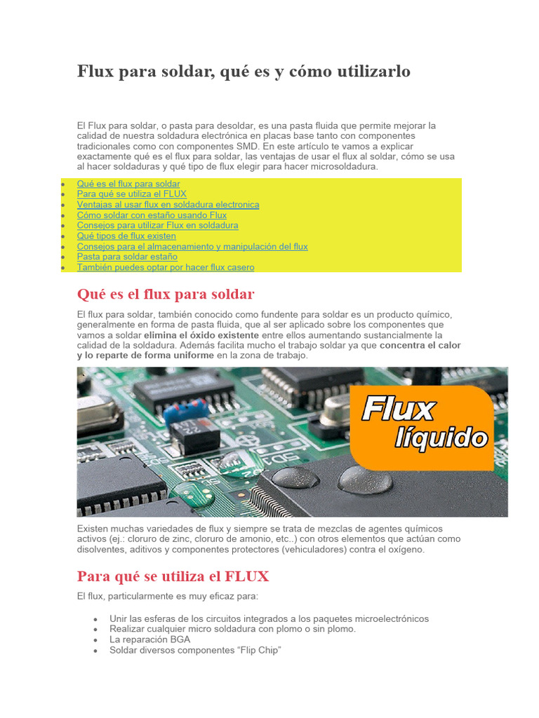 Flux para Soldar | PDF | Soldadura | Construcción