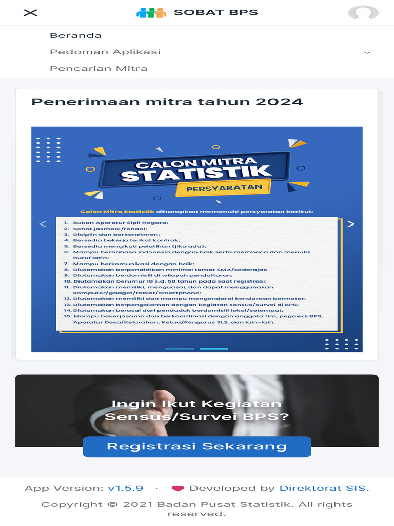 Dashboard SIMITRA BPS | PDF