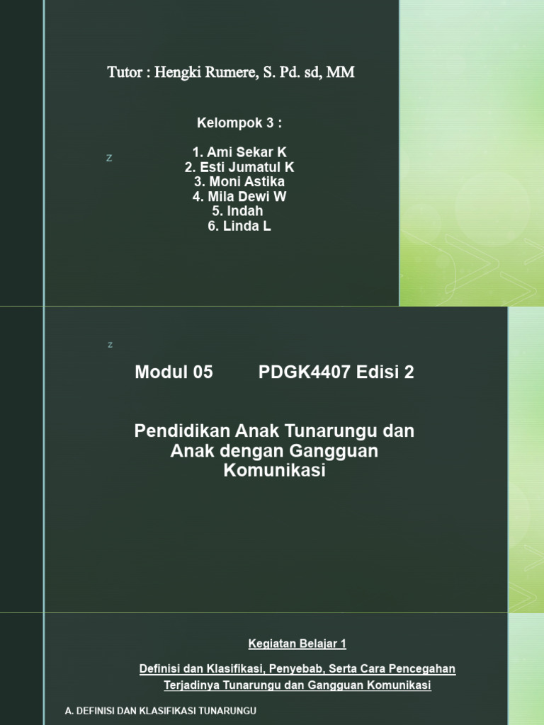 (Modul 5) Pengantar Anak Berkebutuhan Khusus | PDF