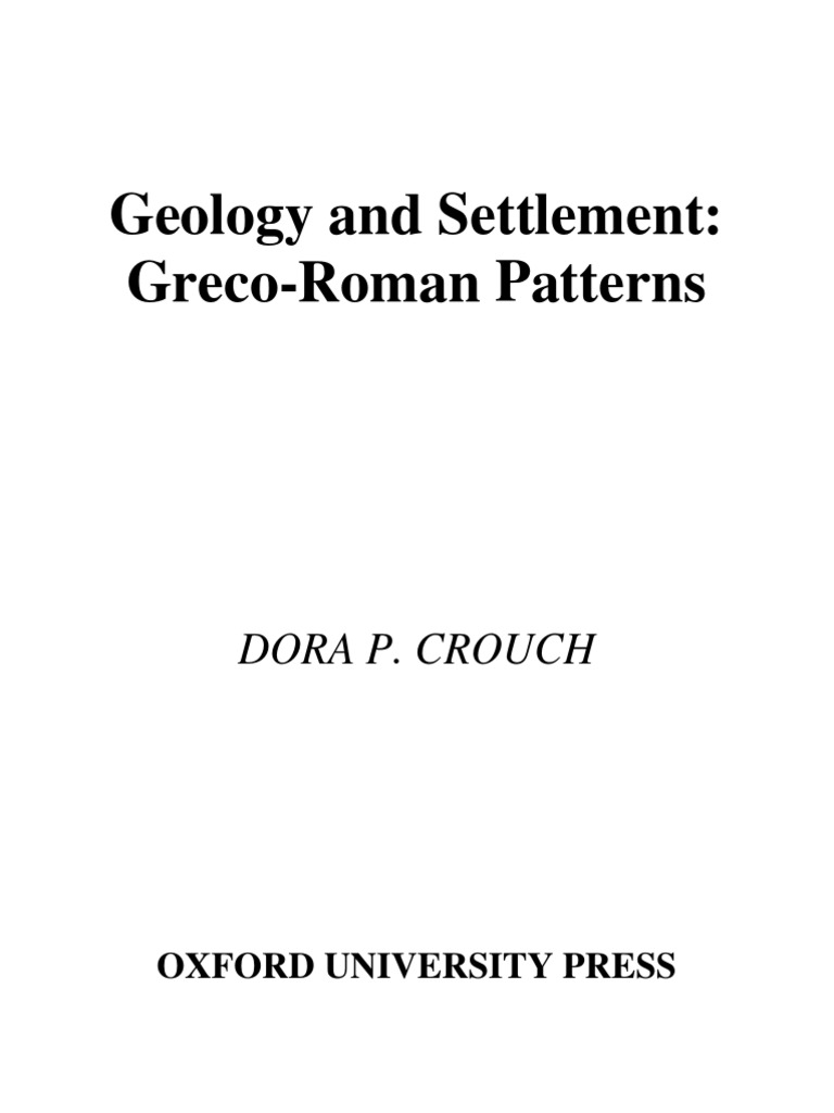 Geology and Settlement Greco-Roman Patterns | PDF | Archaeology | Classics