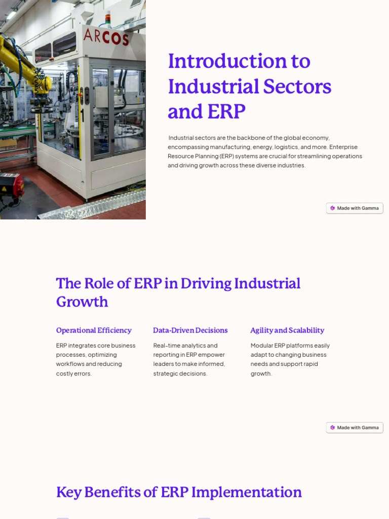 Introduction To Industrial Sectors and ERP | PDF | Enterprise Resource ...