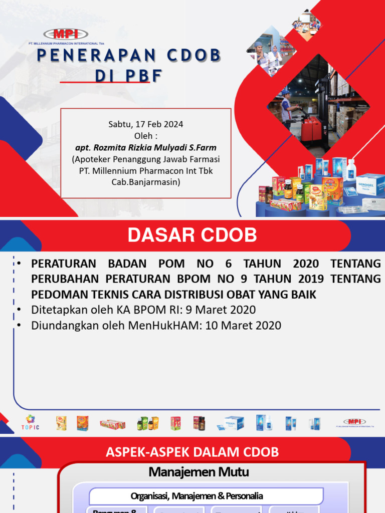 Penerapan CDOB di PBF 2024 | PDF