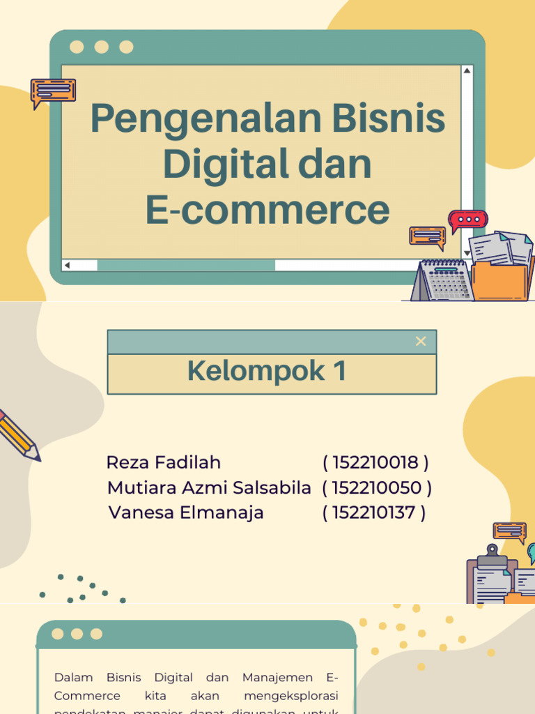 Kelompok 1 - Pengenalan Bisnis Digital Dan E-Commerce | PDF