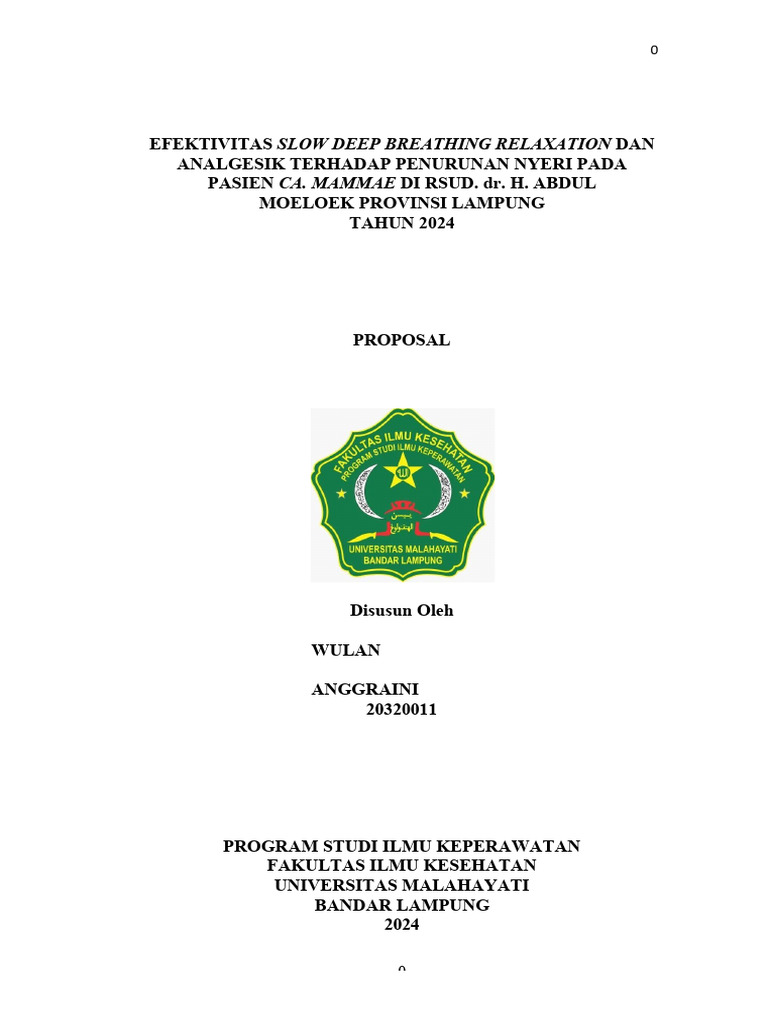 Proposal - Wulan Lanjutan (1) 2 | PDF