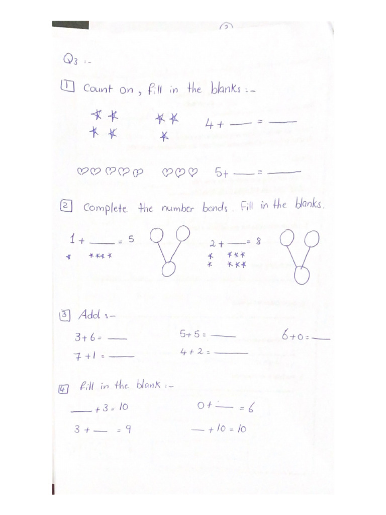 Complete The Number Bonds | PDF