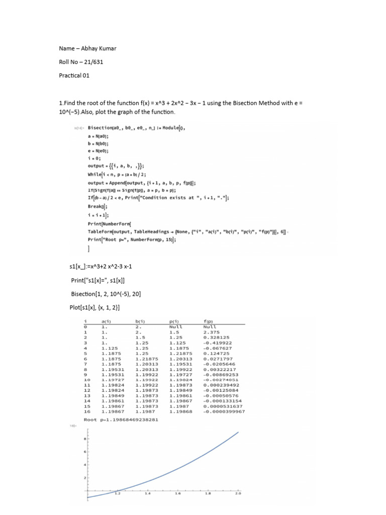 Numerical Method Using Wolfarm Mathematica Pdf Mathematics