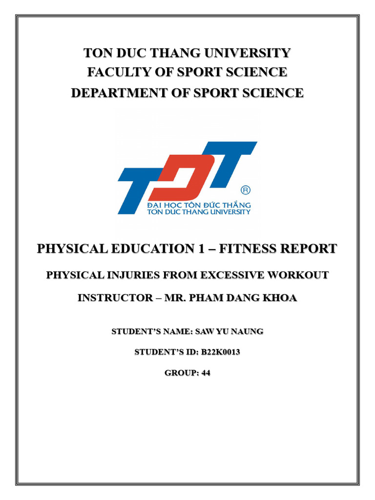 Fitness Report Final ONe | PDF | Strength Training | Clinical Medicine