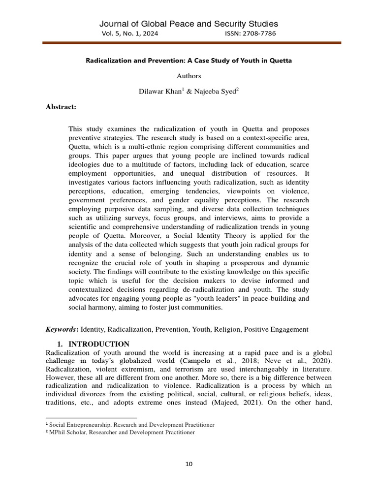 Radicalization And Prevention Download Free Pdf Identity Social
