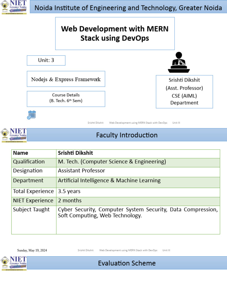 Unit - 3 - Web Development With MERN Stack Using DevOps | PDF | World Wide Web | Internet & Web