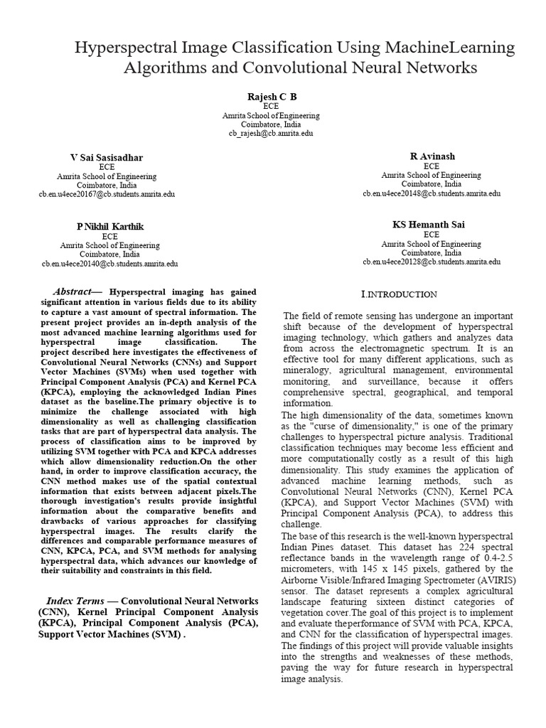 Final Hyper Inka Anthe | PDF | Support Vector Machine | Principal Component Analysis