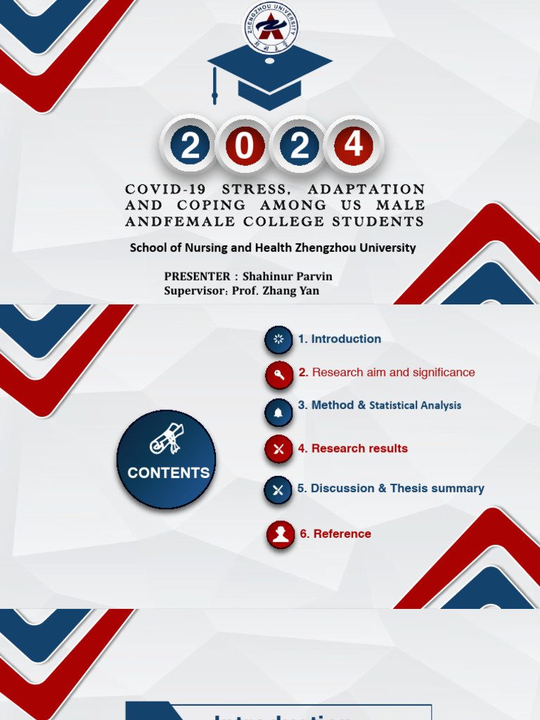 Covid-19 Stress, Adaptation and Coping Among Us Male and Female College ...