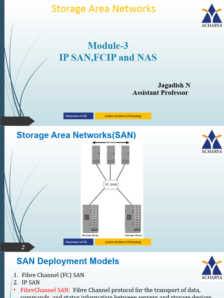 Module 3 - IP SAN - FCIP and NAS - PPT (Updated) 2023 24 | PDF ...