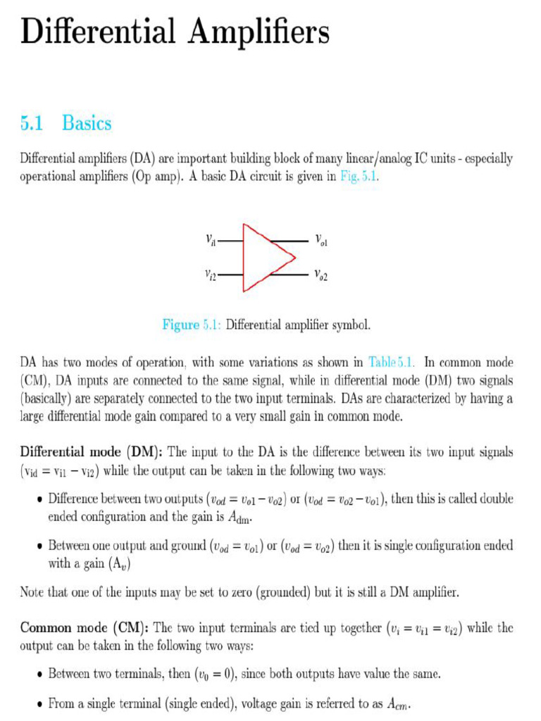 Differential Amplifiers | PDF