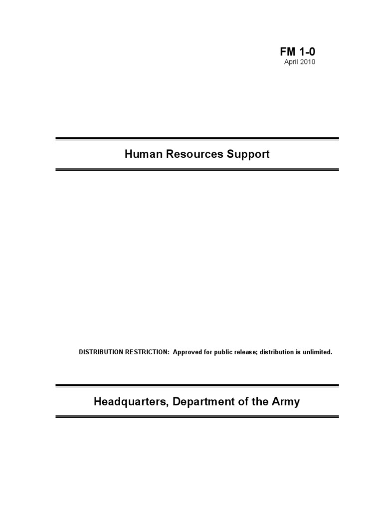 fm1 0 | PDF | United States Army | Competence (Human Resources)