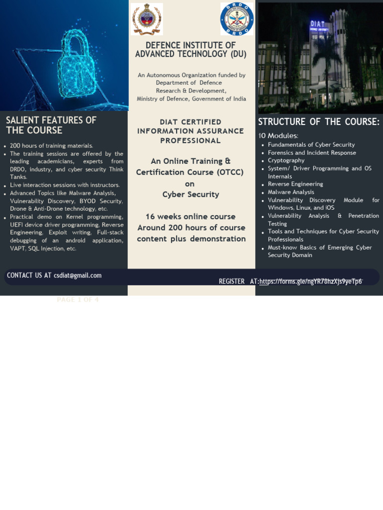 Cyber Security Brochure B04 | PDF | Security | Computer Security