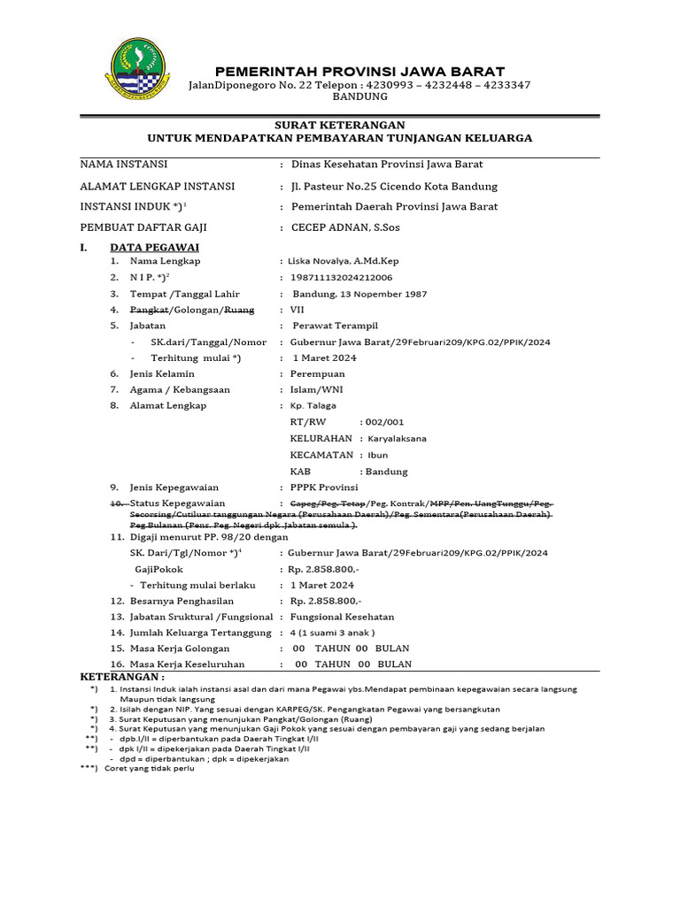 Format SKUMPTK PPPK 2024 | PDF