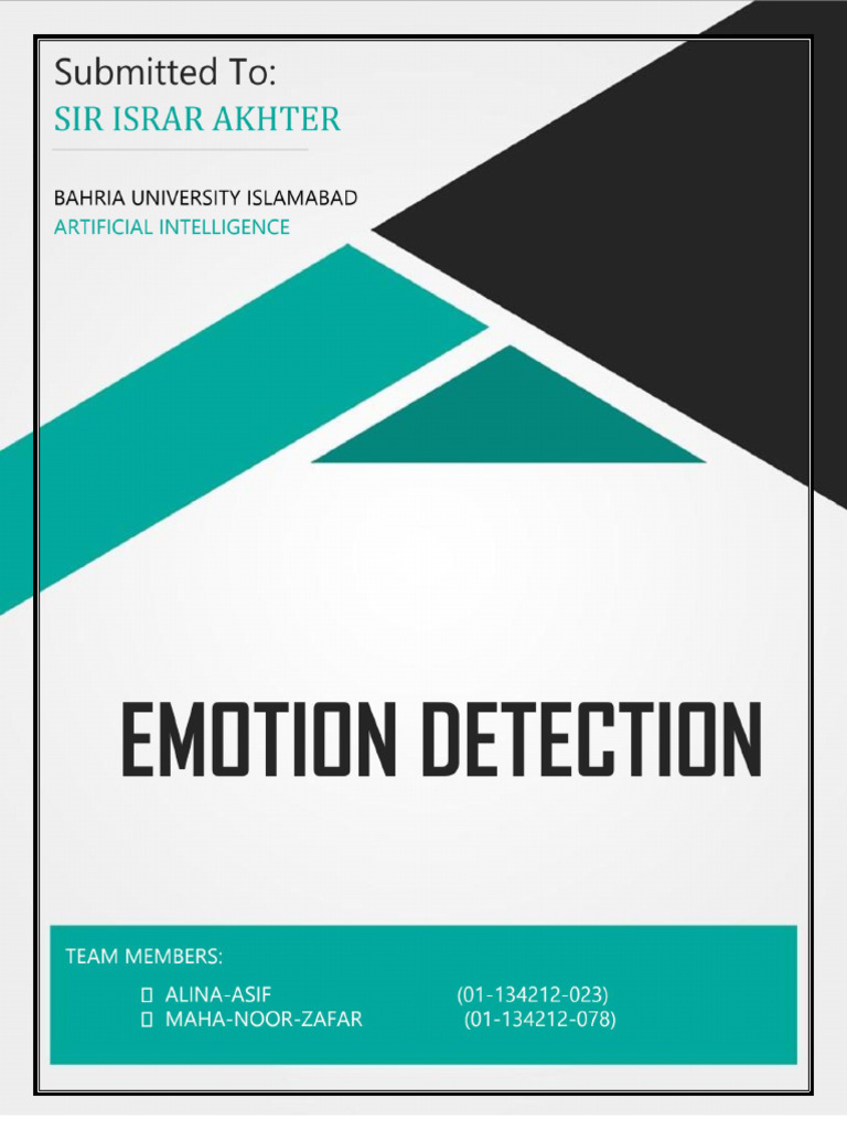 Emotion Detection Final Pdf Artificial Neural Network Emotions