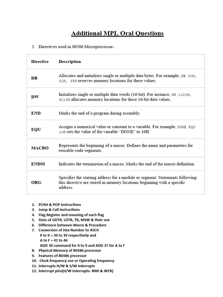 Additional Mpl Oral Questions Pdf Macro Computer Science Integer Computer Science 