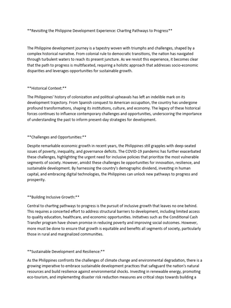 Philippine Development and Education Insights | PDF | Inclusion ...