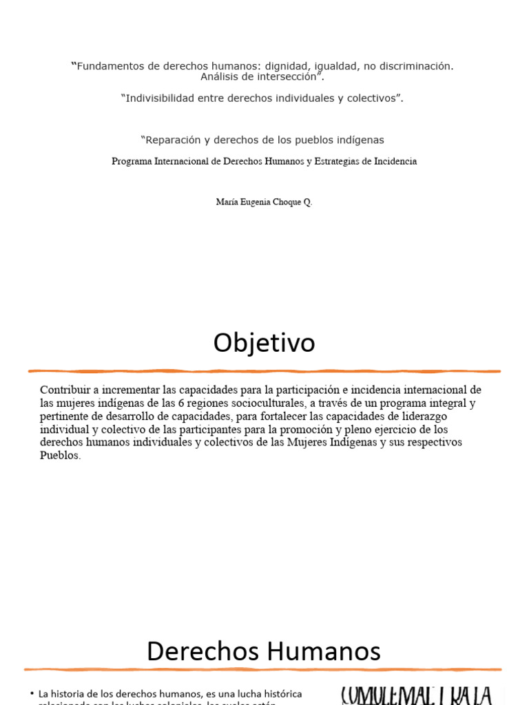 Fundamentos de Derechos Humanos - Dignidad, Igualdad, No Discriminación. Análisis de ...