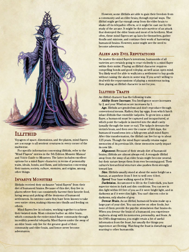 Player_Race_Illithid | PDF | Dungeons & Dragons