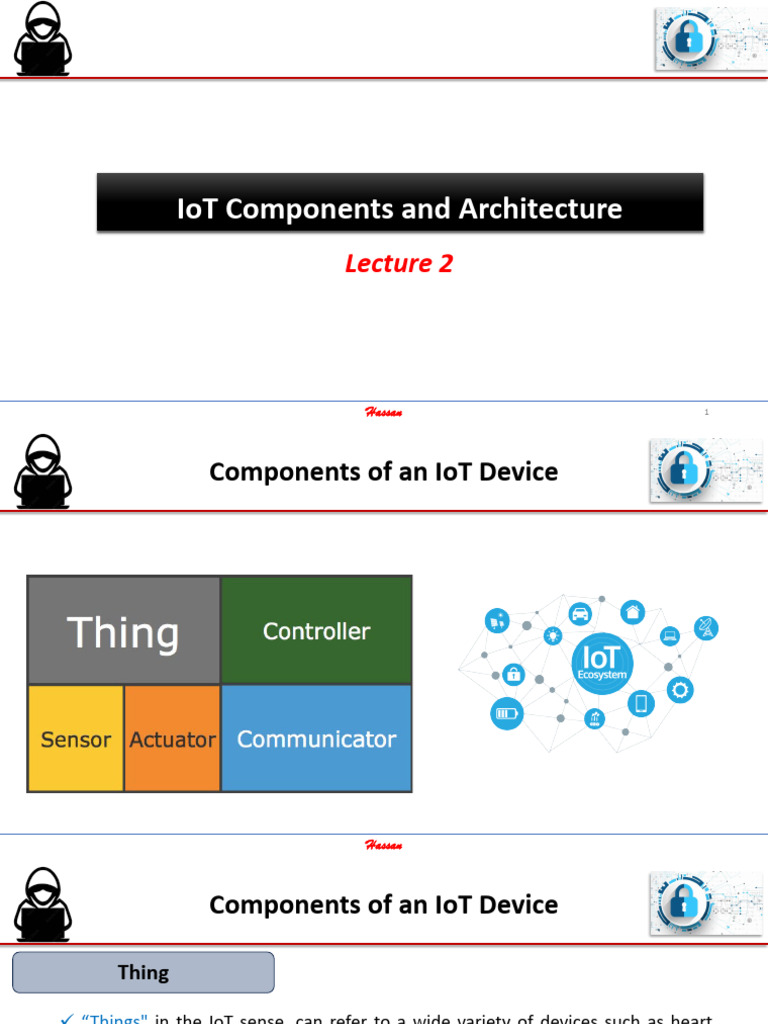 Iot Components and Architecture: Hassan | PDF | Internet Of Things | Computer Network