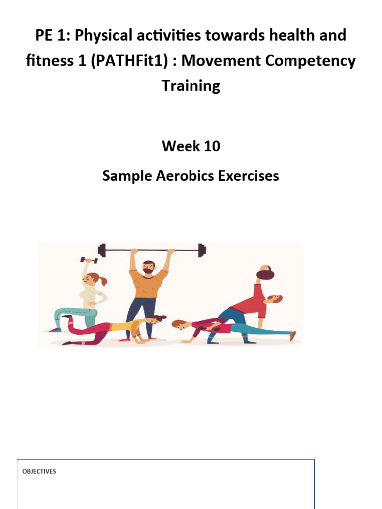 PE 1-Week 10 (Sample Aerobic Exercise) | PDF | Aerobic Exercise | Physical Fitness